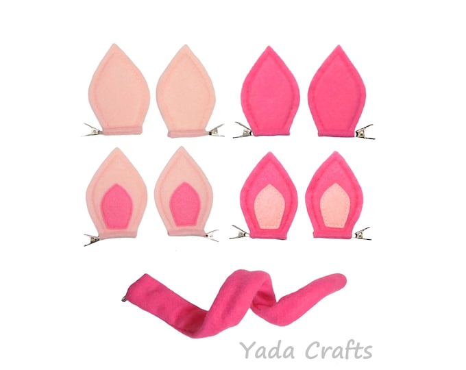 Pig Ears or Tail Pig Costume Pink Pig Ears Pink Realistic Pig Ears ...