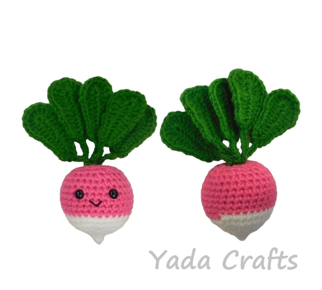 Crochet Radish | Stuffed Plush Amigurumi | Pretend Play Food ...