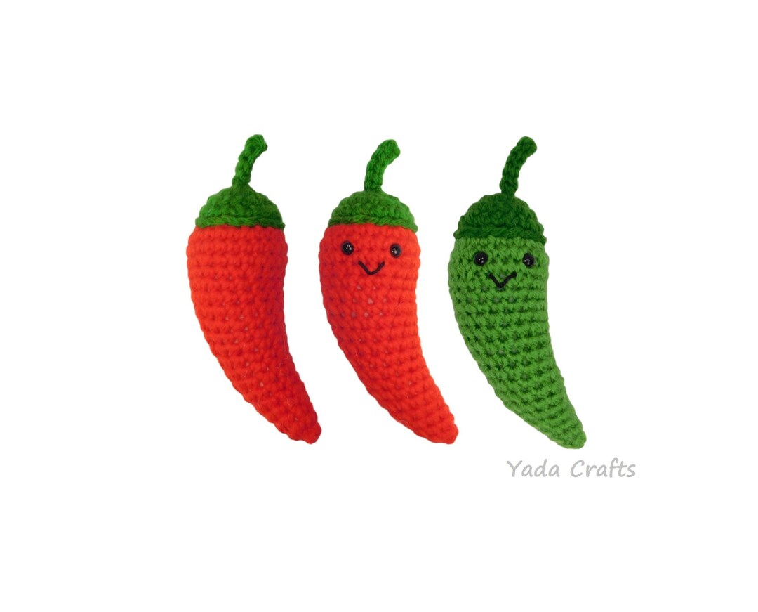 Crochet Red Chilli Pepper | Jalapeno Pepper | Hot Chilli | Vegetable ...