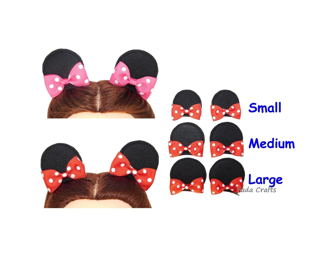 Felt Mouse Ear Hair Clips / Panda Ears / Mini Ears Bows Hair Clips ...