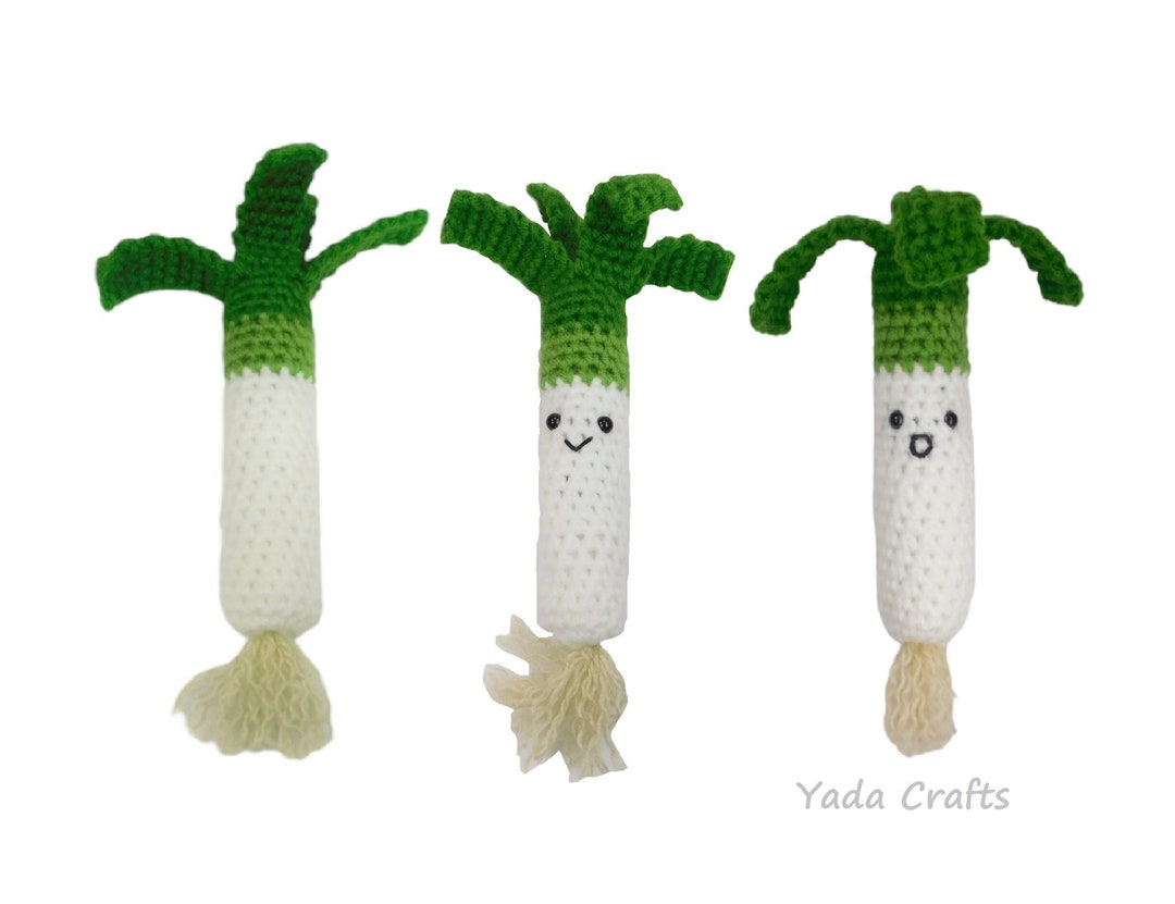 Crochet Lettucce | Leek Onion | Green | Stuffed Plush Amigurumi ...