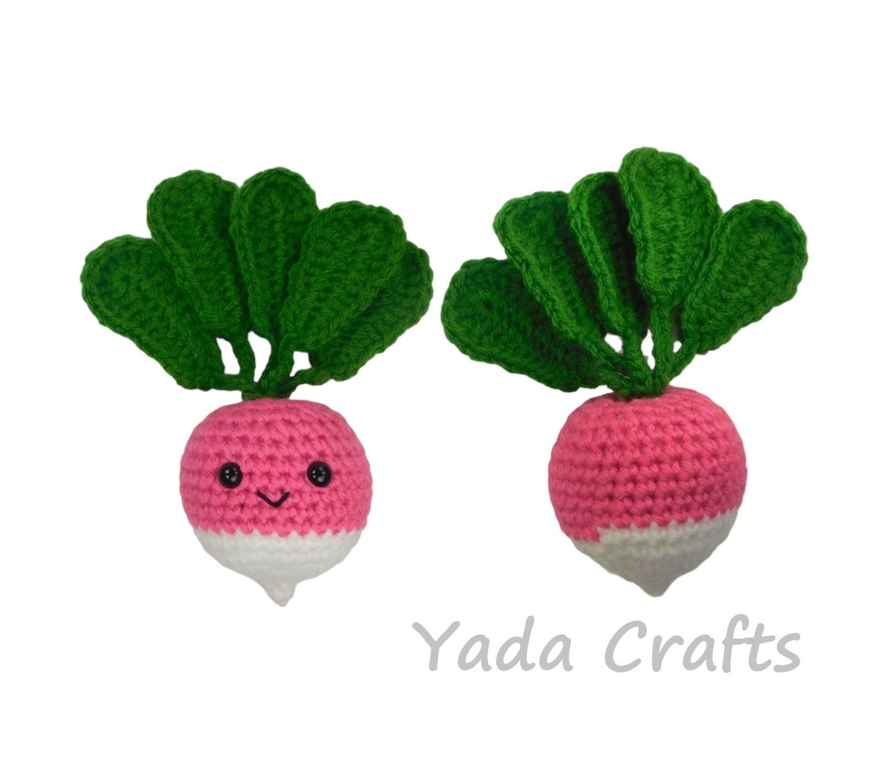 Crochet Radish Stuffed Plush Amigurumi Pretend Play Food - Etsy