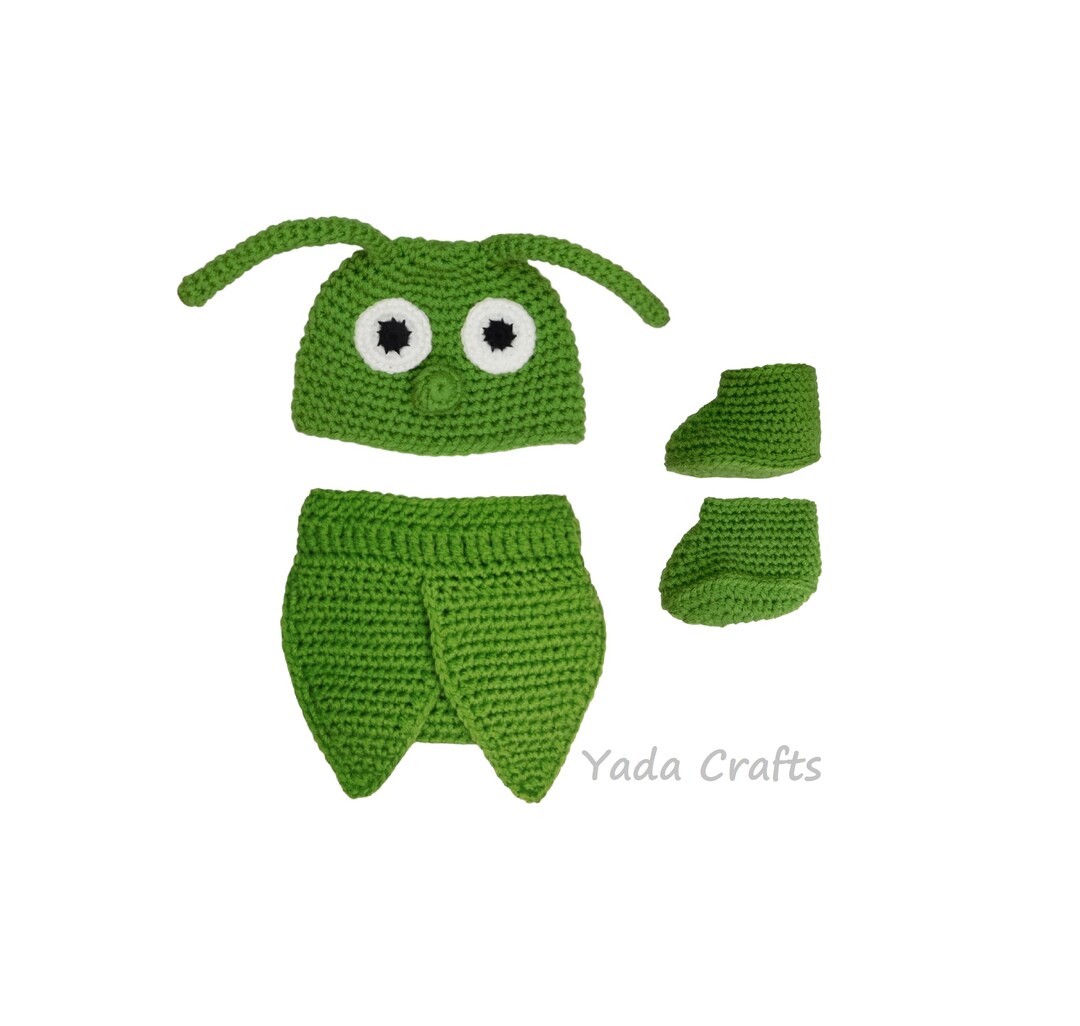 Cricket Baby Outfit, Crochet Newborn Cicada, Cricket Hat, Halloween ...