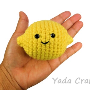 Crochet Lemon Toy Stuffed Plush Amigurumi | Stress Ball | Rattle ...