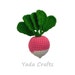 Crochet Radish Stuffed Plush Amigurumi Pretend Play Food Vegetable ...