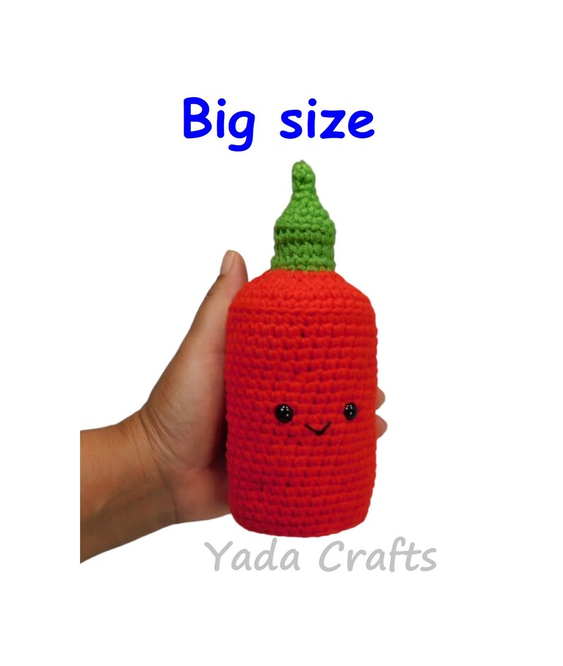 Crochet Chilli Hot Sauce | Amigurumi Chilli Sauce | Stuffed Plush ...
