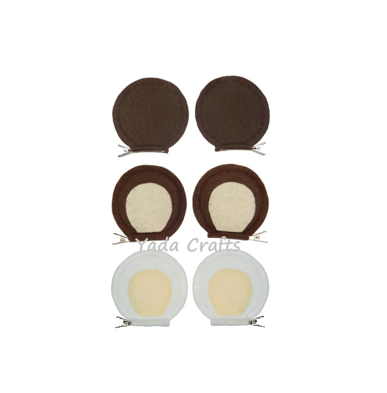 Bear Ear Hair Clip/bear Ears Clip /monkey Ears Clips /white - Etsy