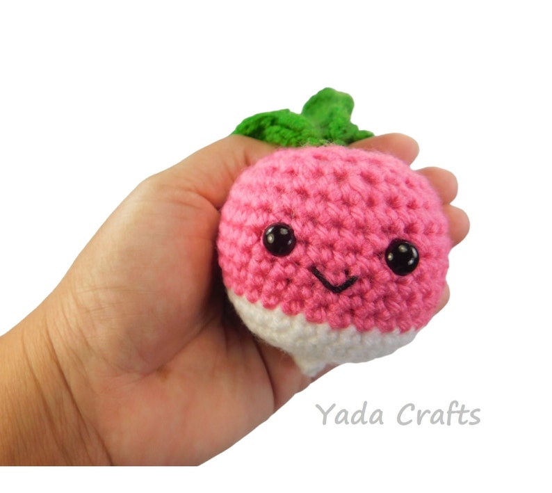 Crochet Radish Stuffed Plush Amigurumi Pretend Play Food - Etsy
