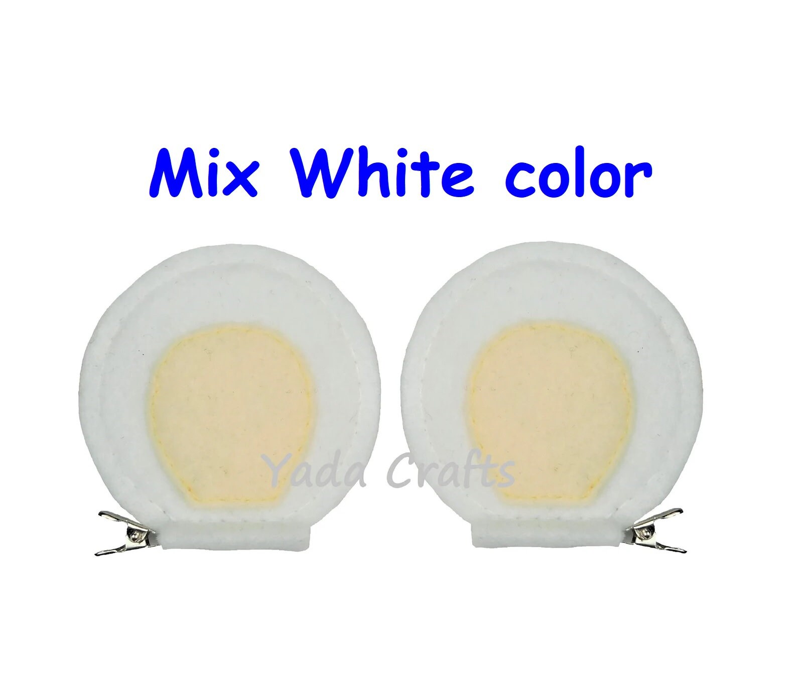 Bear Ear Hair Clip/bear Ears Clip /monkey Ears Clips /white - Etsy