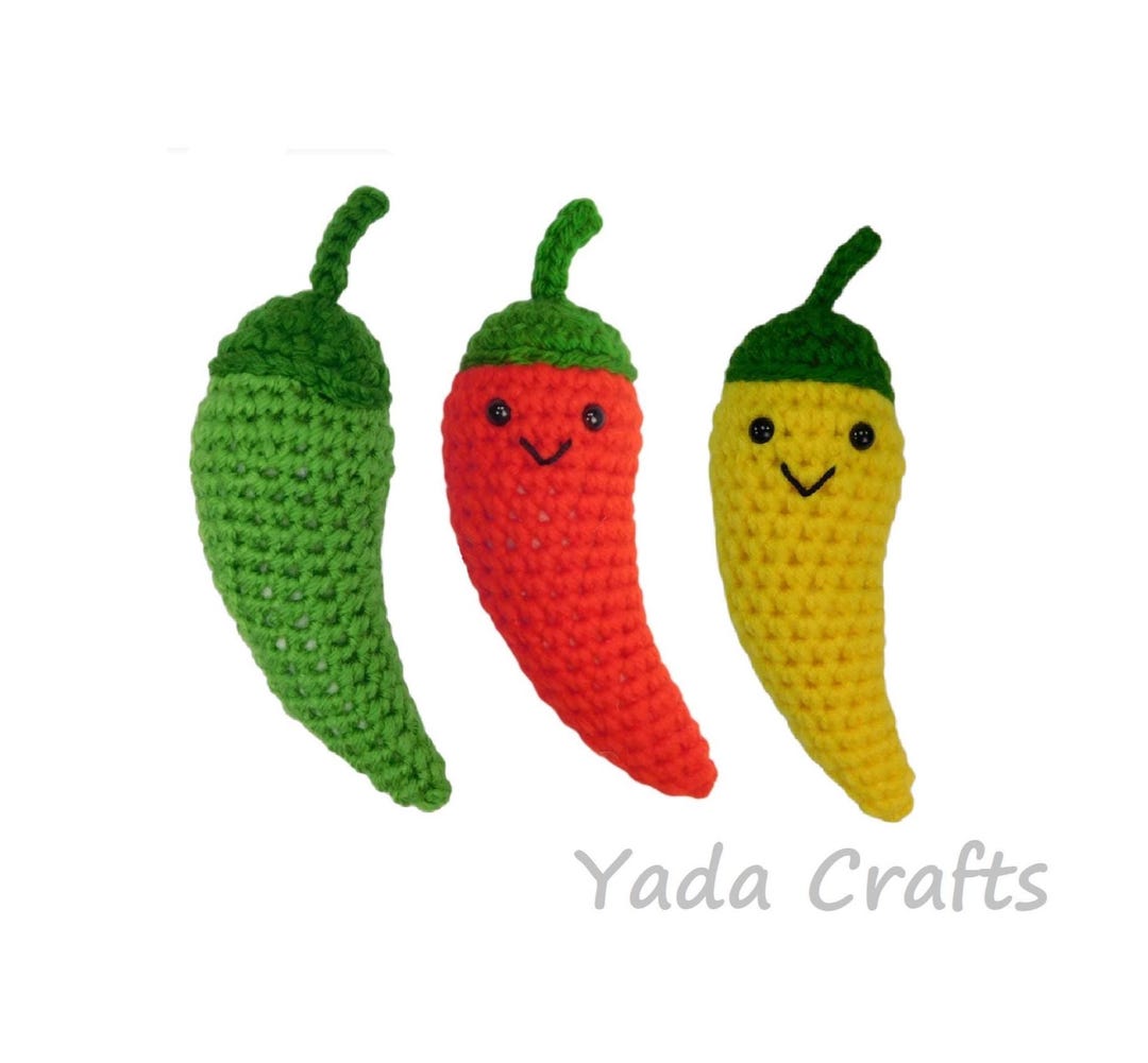Crochet Red Chilli Pepper | Jalapeno Pepper | Hot Chilli | Vegetable ...