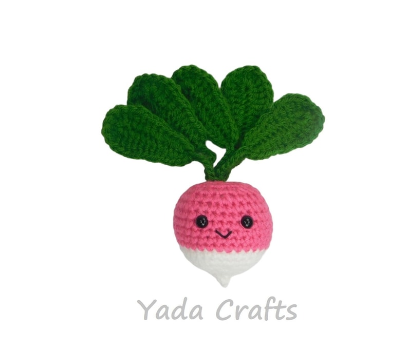 Crochet Radish Stuffed Plush Amigurumi Pretend Play Food - Etsy