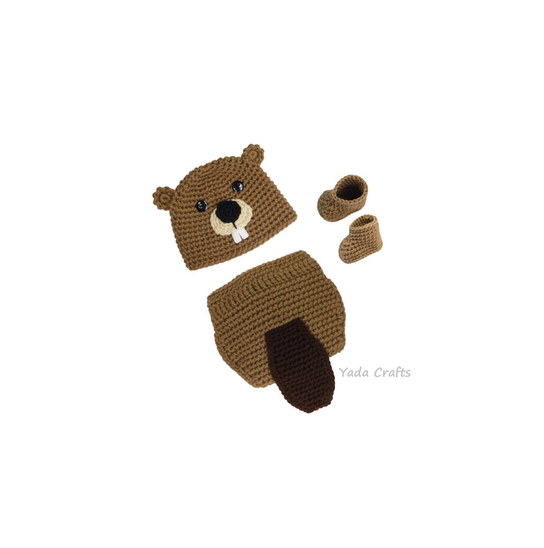 Baby Beaver Outfit, Crochet Beaver Outfit, Beaver Set, Beaver Hat, Baby ...