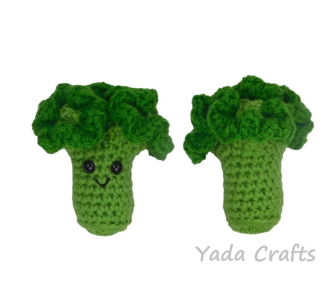 Crochet Broccoli | Stuffed Plush Amigurumi | Pretend Play Food | Rattle ...
