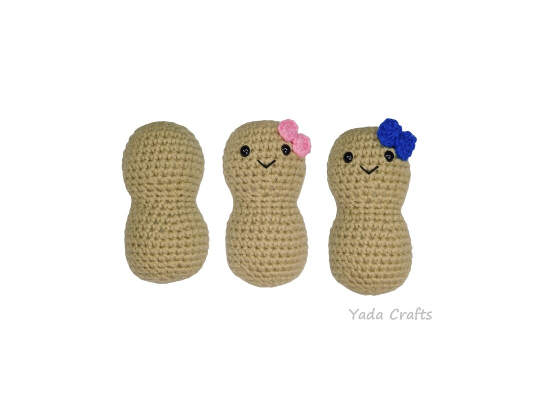 Crochet Peanut | Boy and Girl Peanut | Stuffed Plush Amigurumi ...