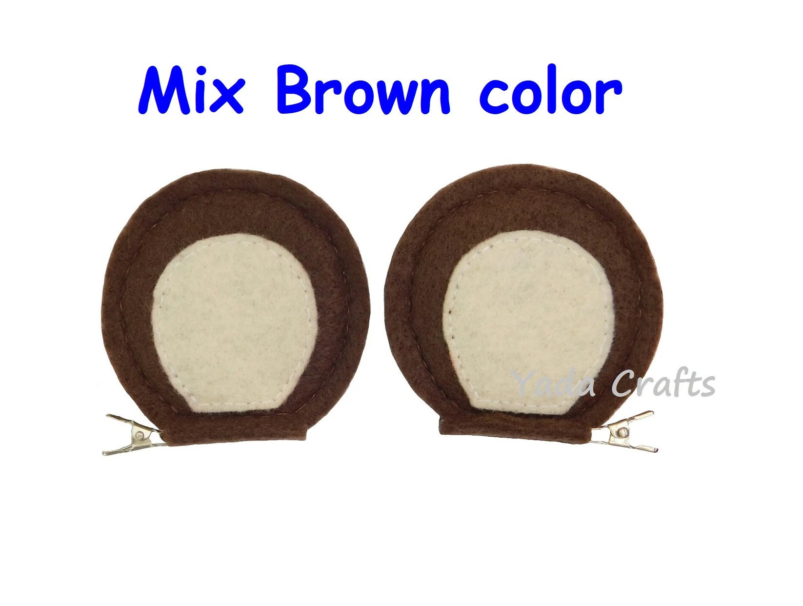 Bear Ear Hair Clip/bear Ears Clip /monkey Ears Clips /white - Etsy