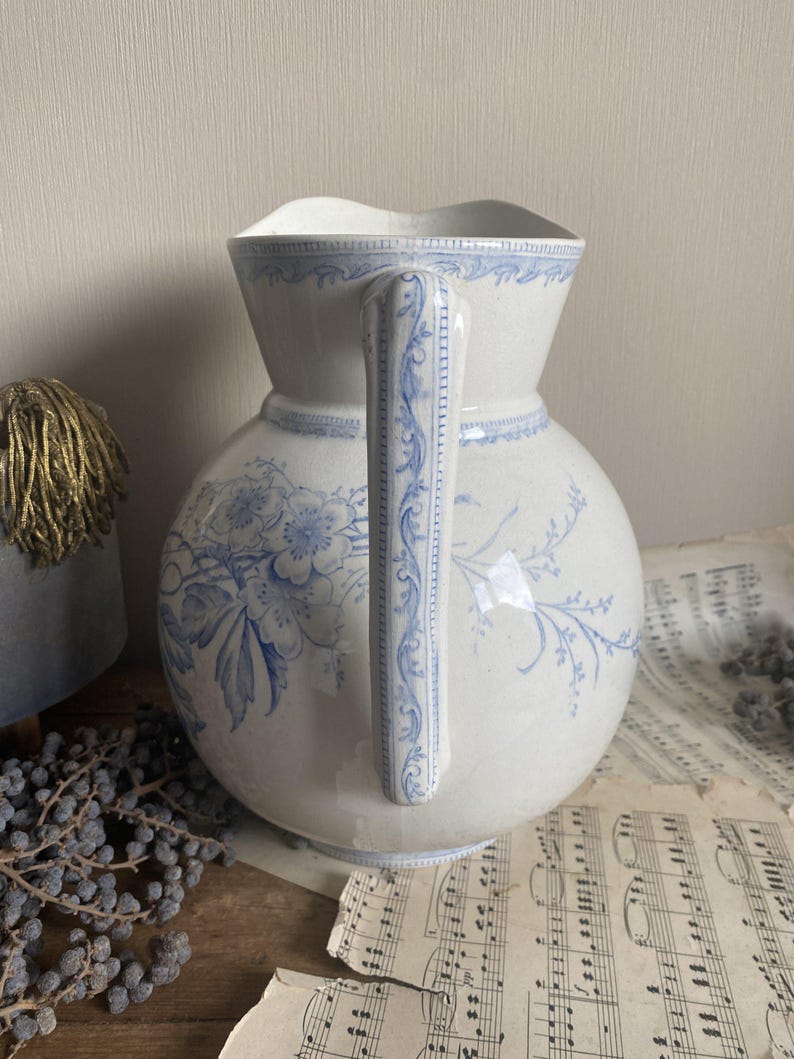 Antique French Bathroom Set, Wash Basin, Pitcher - Bird Decor - Etsy
