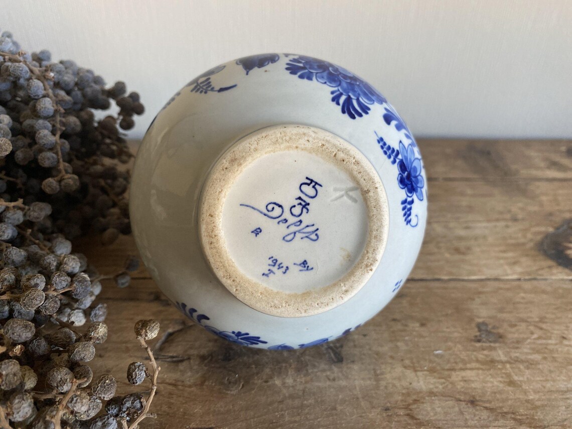Small Delft Blue Jug Vase - Porceleyne Fles - Hand Painted, 5.5 Inches ...