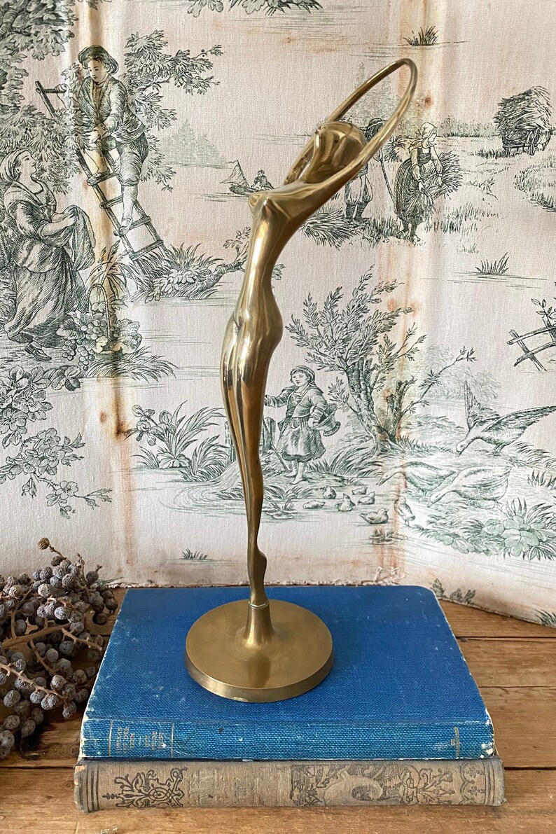 Hollywood Regency Brass Statue Ballerina Dancing Figurine - Etsy