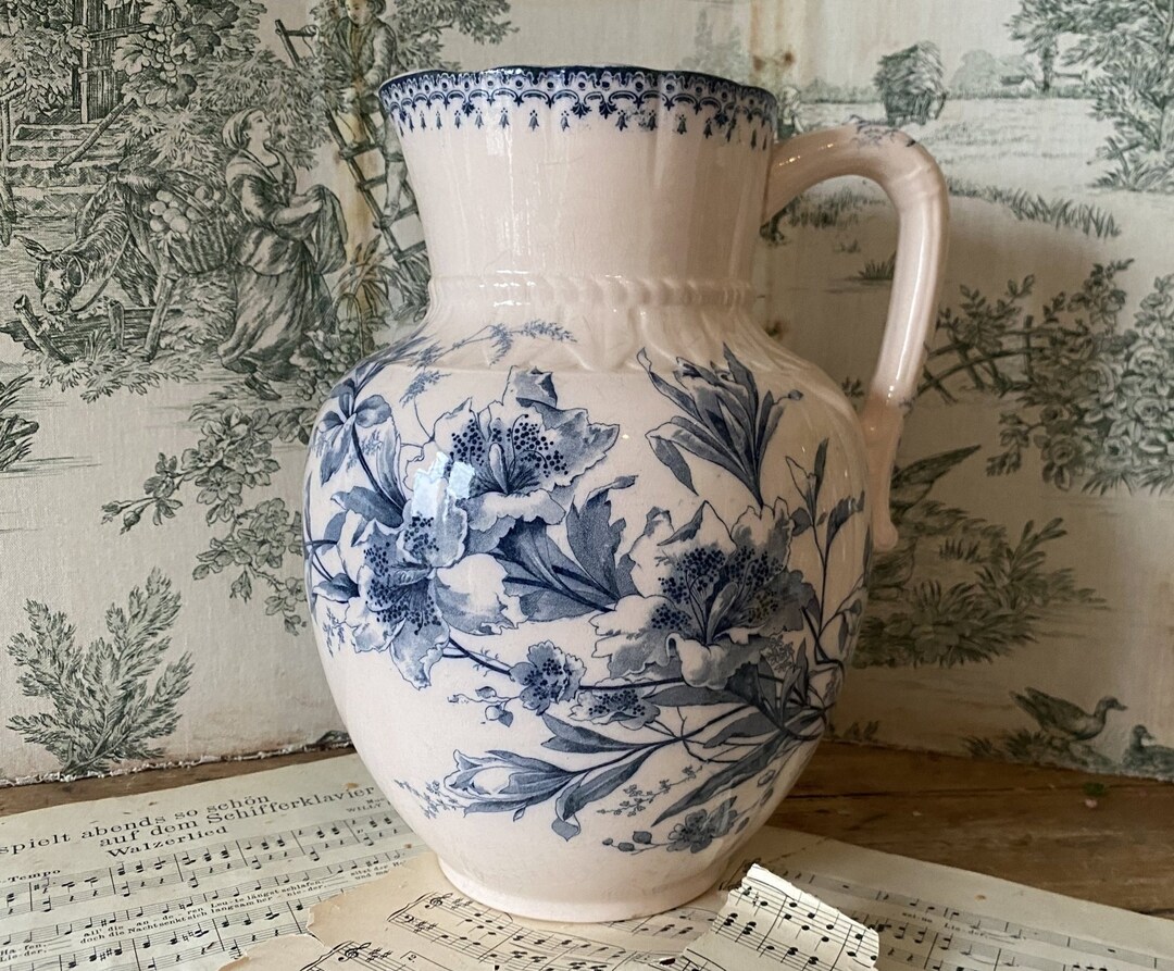 Antique Pitcher, Bathroom Water Pitcher Villeroy and Boch, 1900s - Etsy