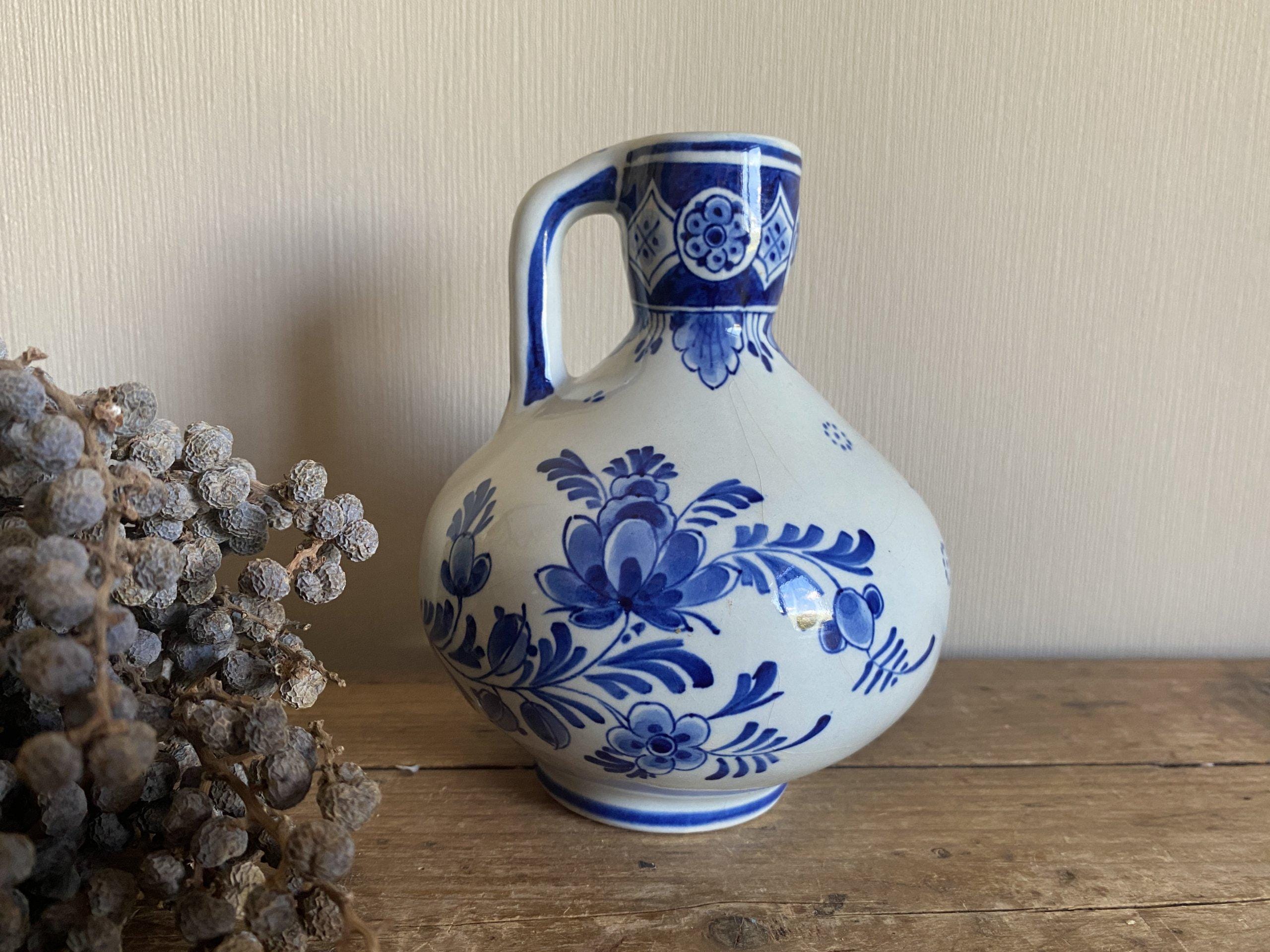 Small Delft Blue Jug Vase - Porceleyne Fles - Hand Painted, 5.5 Inches ...
