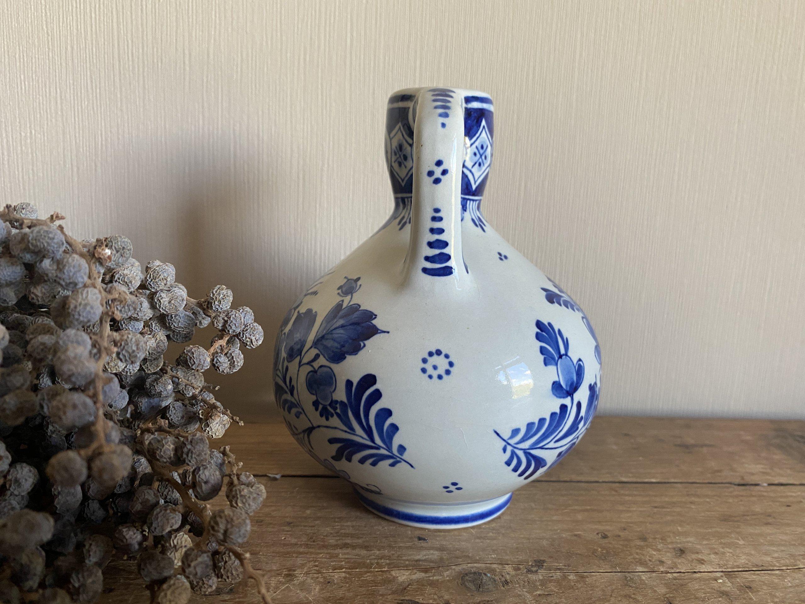 Small Delft Blue Jug Vase - Porceleyne Fles - Hand Painted, 5.5 Inches ...