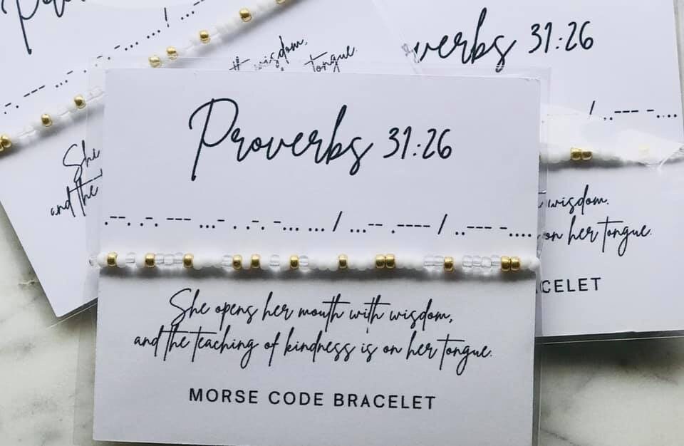 Custom Morse Code Bracelet, Personalized Jewelry, Unique Gift, Gold ...