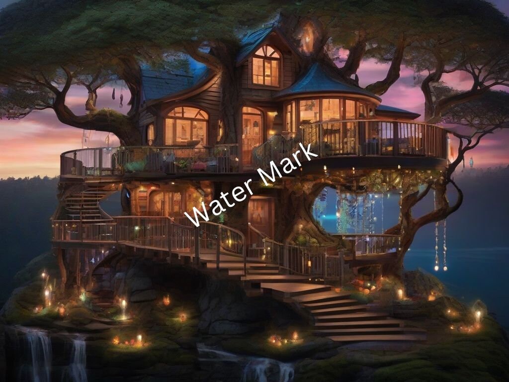 Wall Art Tree House Wall Art Living Room Wall Art Painting Wall Art and ...