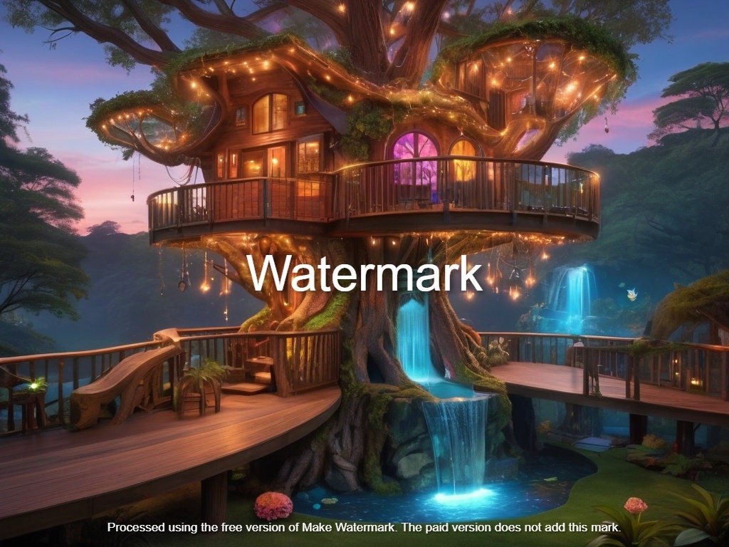 Tree House Digital Wall Art Digital Art Wall Art Wall Decor Wall Art ...