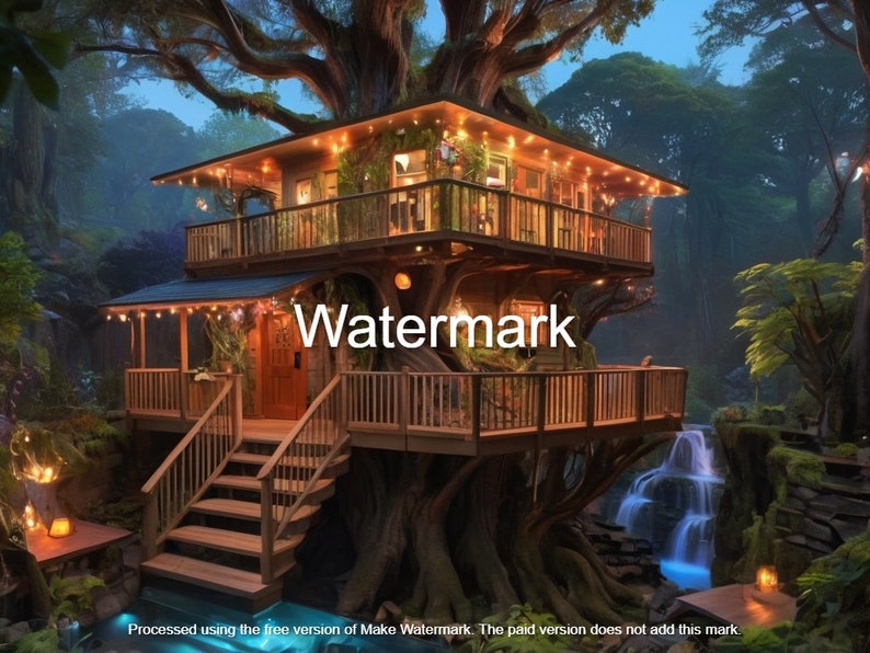 Tree House Digital Wall Art Digital Art Wall Art Wall Decor Wall Art ...