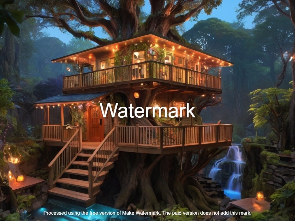 Tree House Digital Wall Art Digital Art Wall Art Wall Decor Wall Art ...