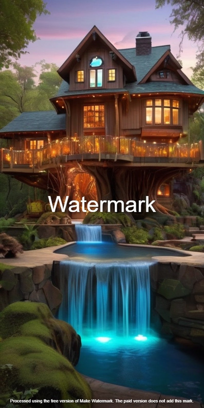 Tree House Digital Wall Art Digital Art Wall Art Wall Decor Wall Art ...