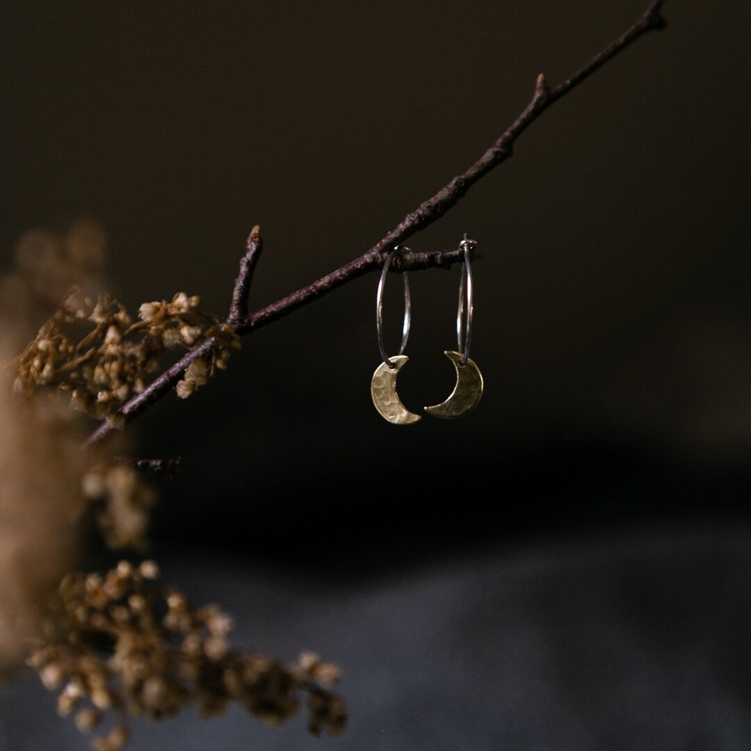 CERCHI A FORMA DI FALCE LUNA / Cerchi a forma di luna in argento ...
