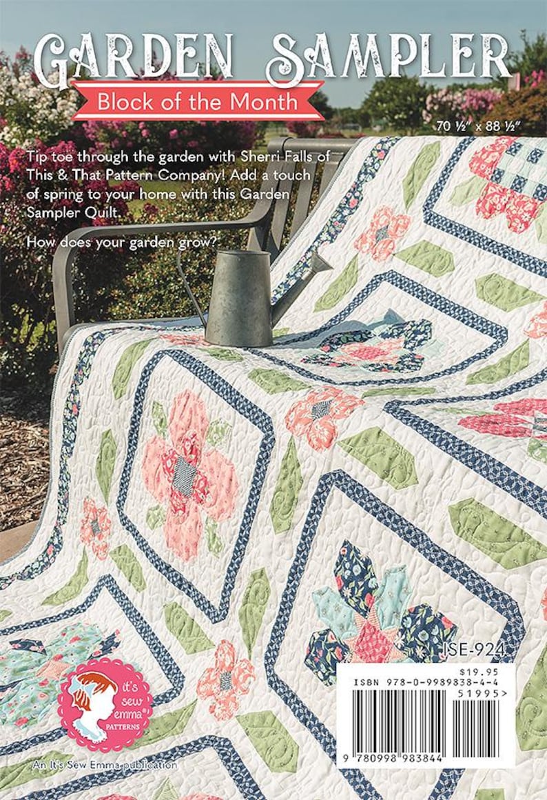 Garden Sampler Block of the Month Downloadable PDF Quilting Ebook by ...