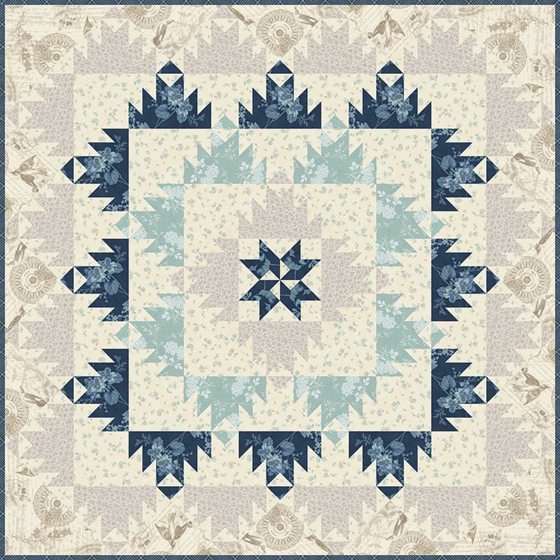 Blue Smoke Downloadable PDF Quilt Pattern by It's Sew Emma | Etsy