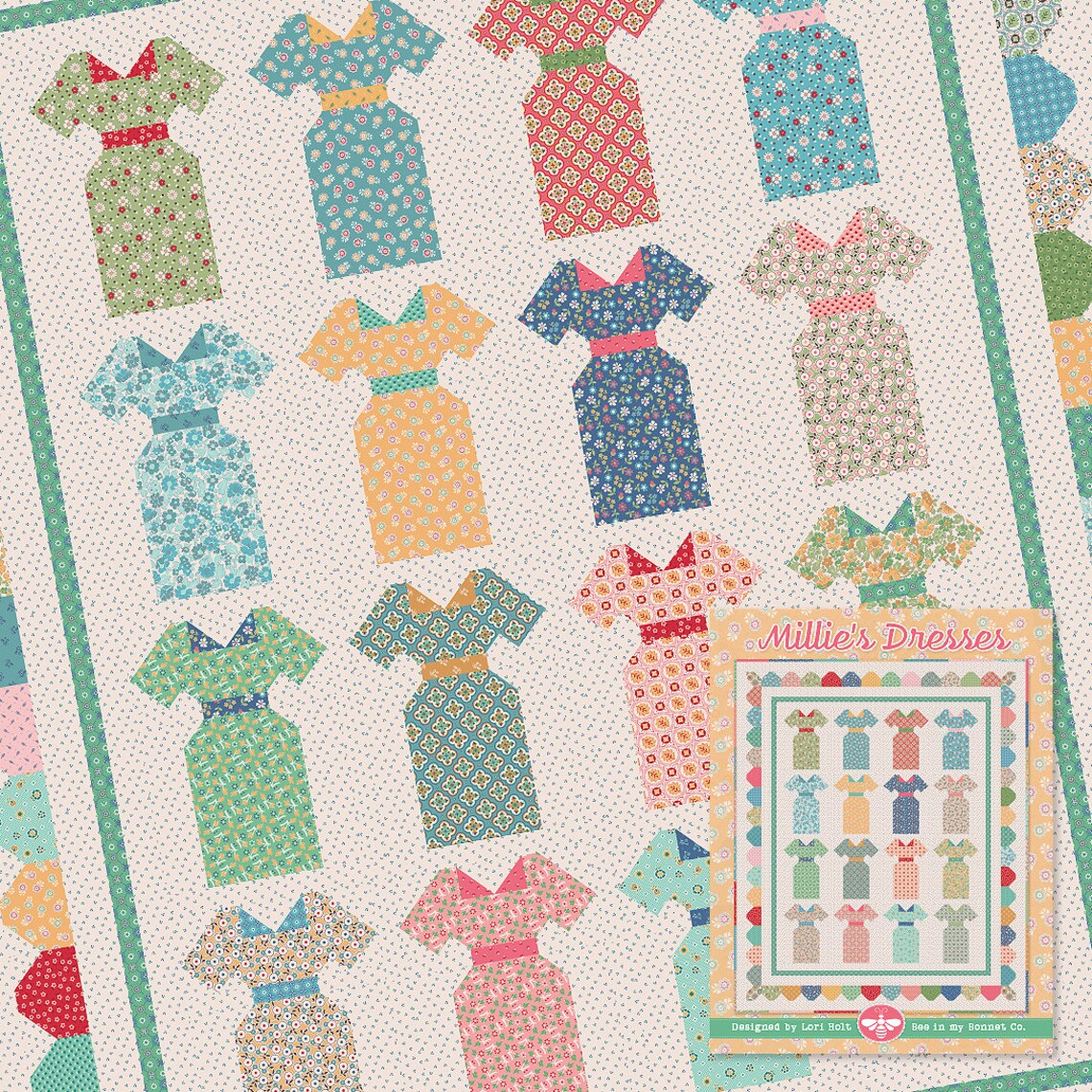 Millie's Dresses Downloadable PDF Quilt Pattern by Lori Holt of Bee in ...