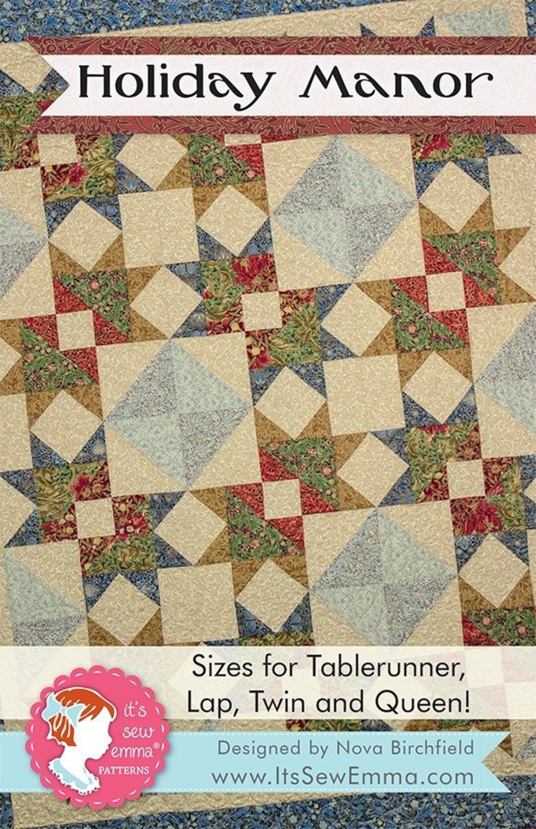 Holiday Manor Downloadable PDF Quilt Pattern by It's Sew Emma - Etsy