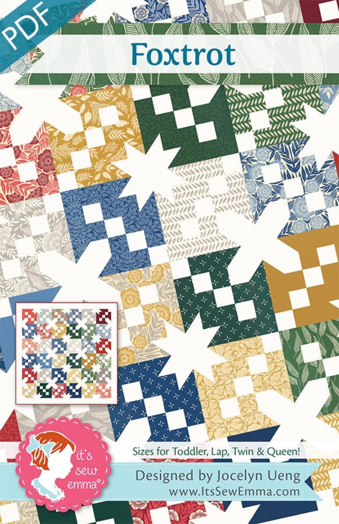 Foxtrot Downloadable PDF Quilt Pattern by It's Sew Emma - Etsy