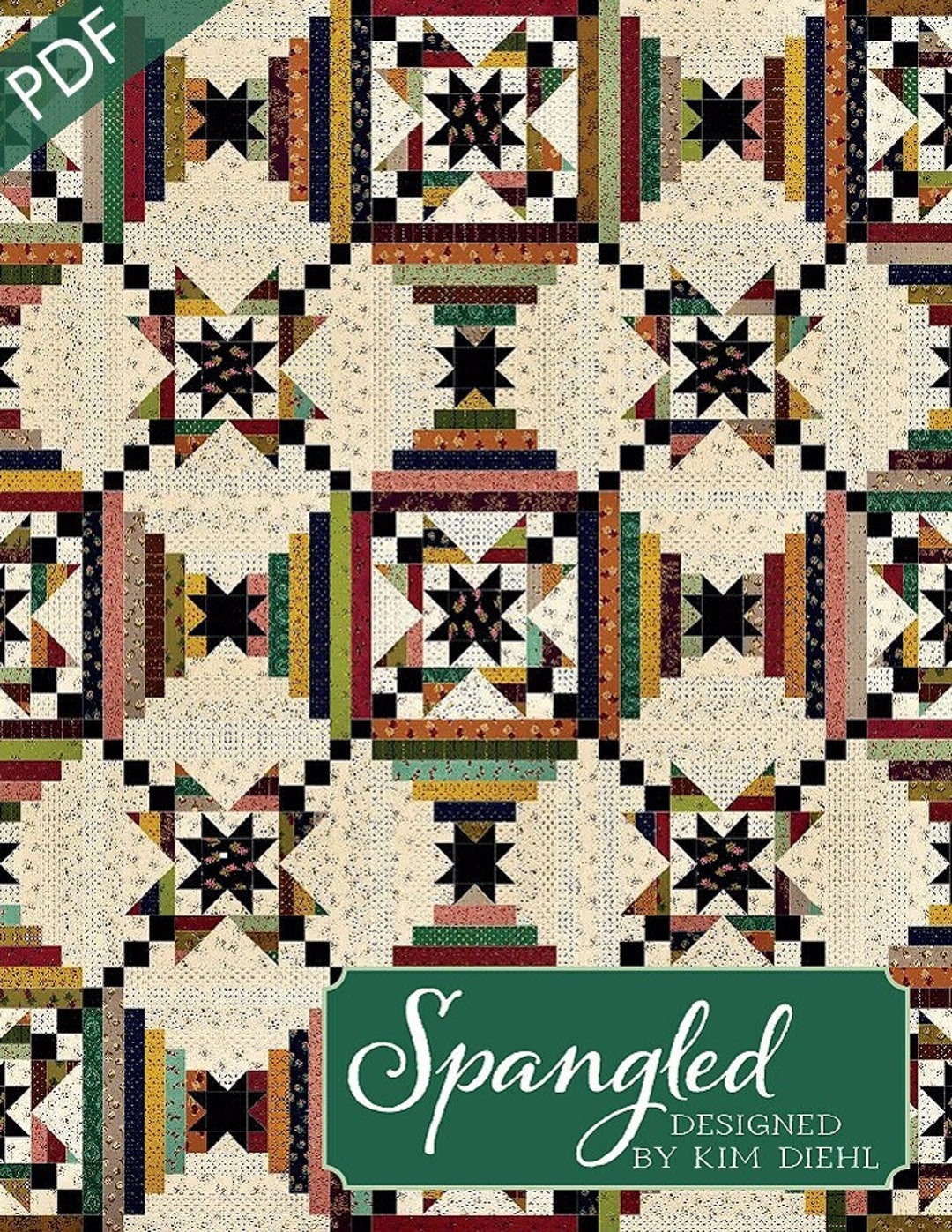 Spangled Downloadable PDF Quilt Pattern by Kim Diehl - Etsy