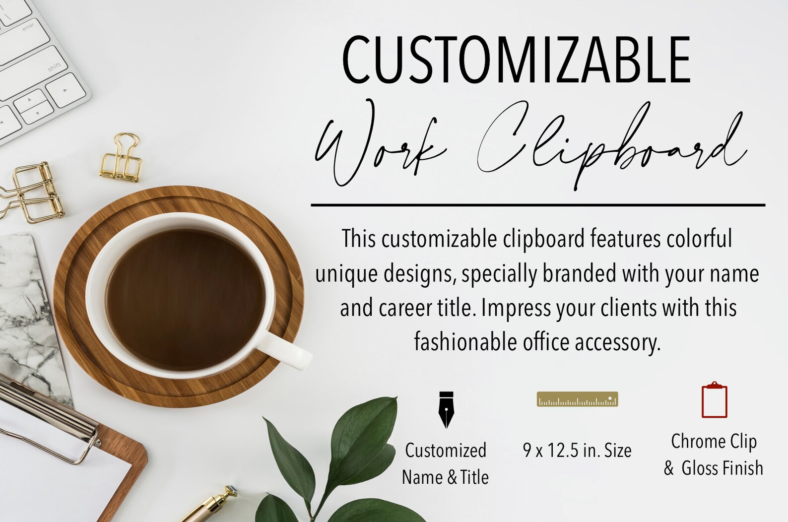 CUSTOMIZABLE Contemporary Geometric Clipboard/real Estate Clipboard ...