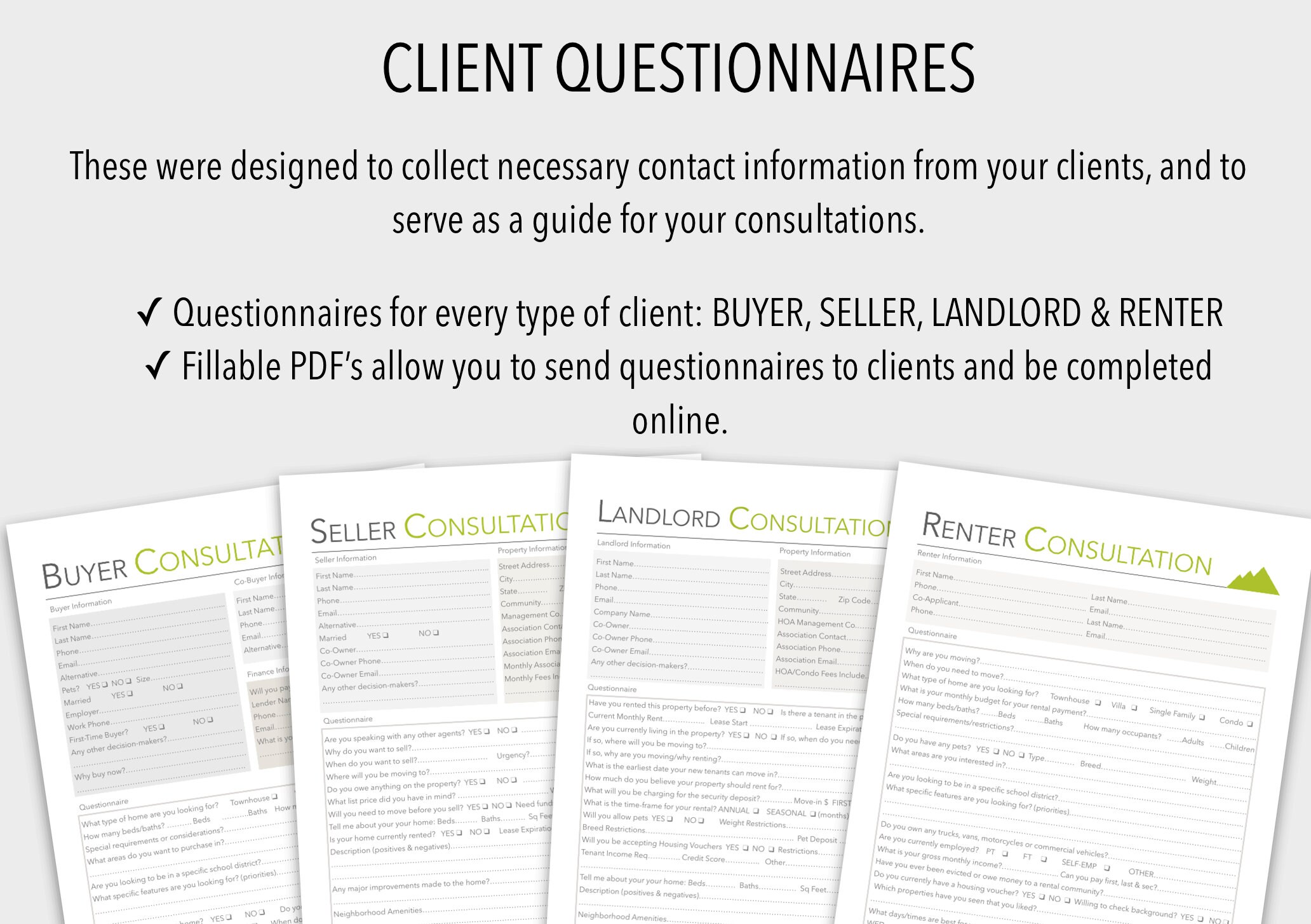 GREEN 2024 Real Estate Printable Planner Contemporary/realtor Planner ...