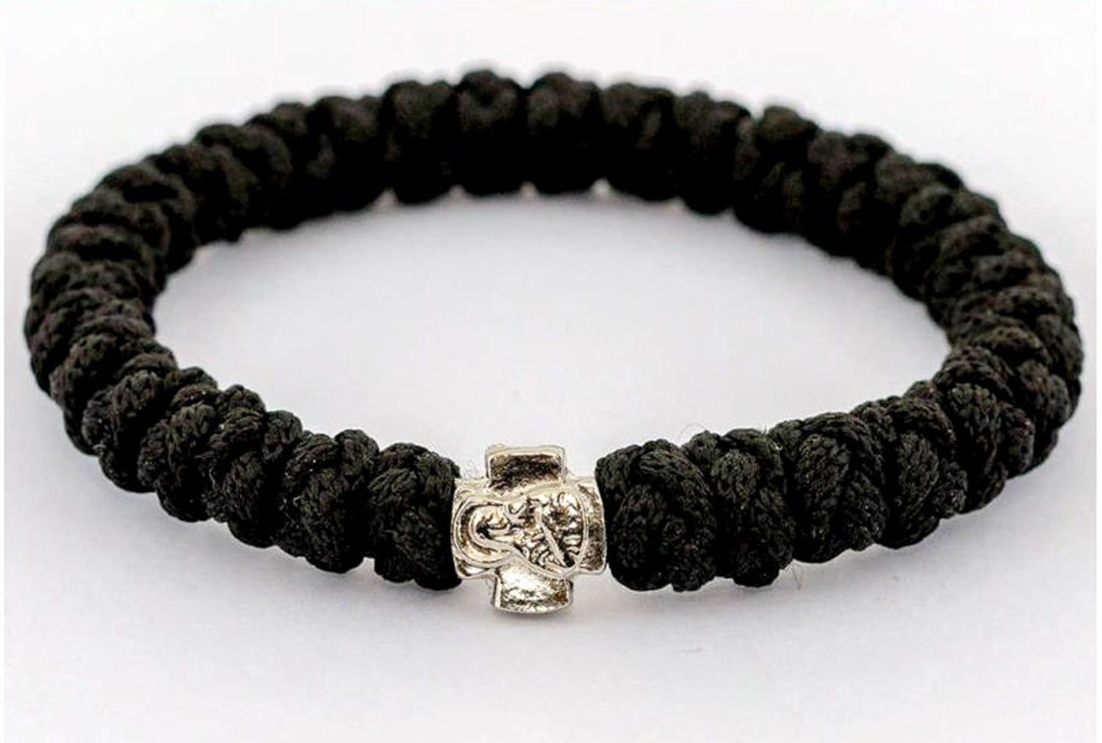 Handmade Orthodox Black Prayer Rope Bracelet 33 Knots Christian Gift ...