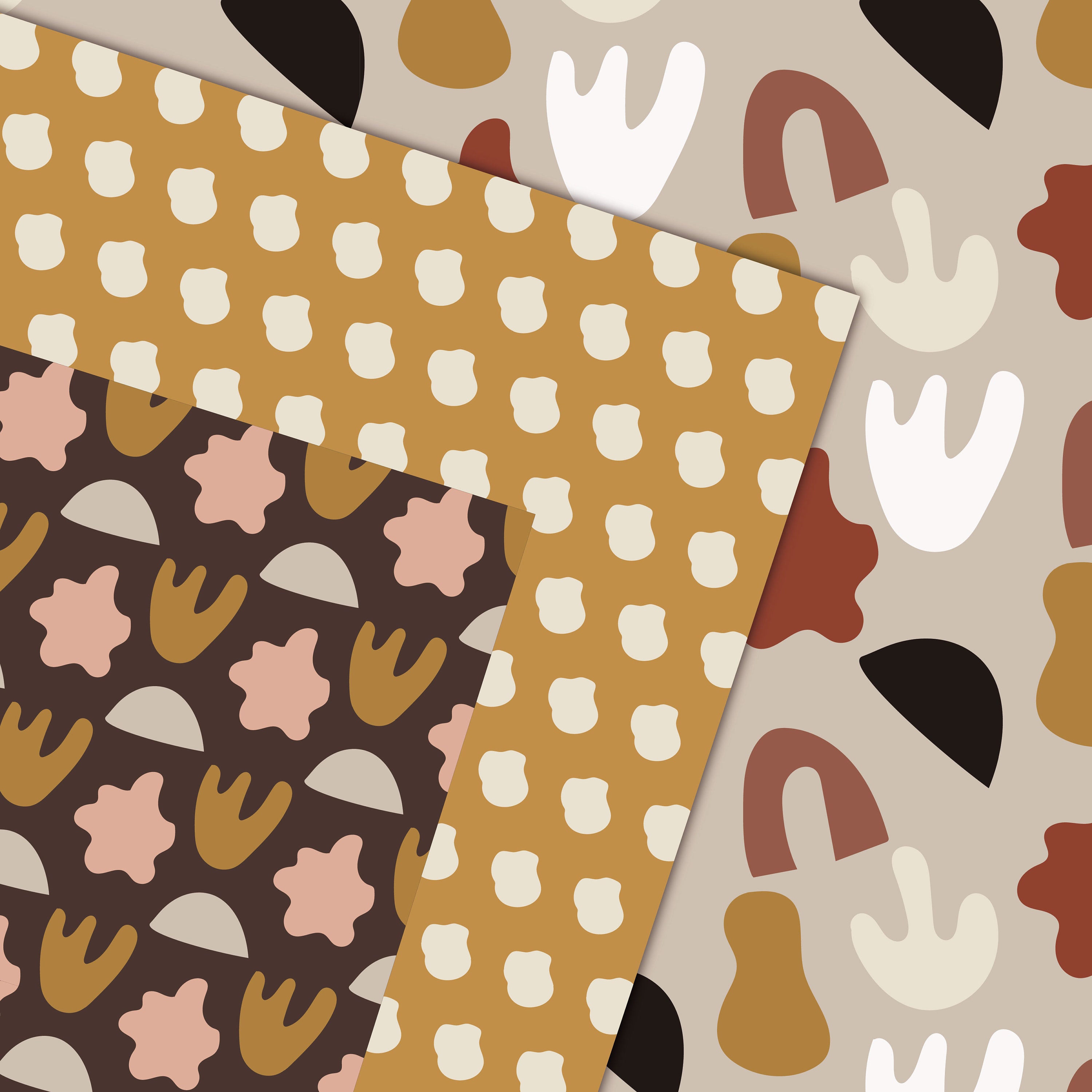 Modern digital paper modern wrapping paper shape pattern | Etsy