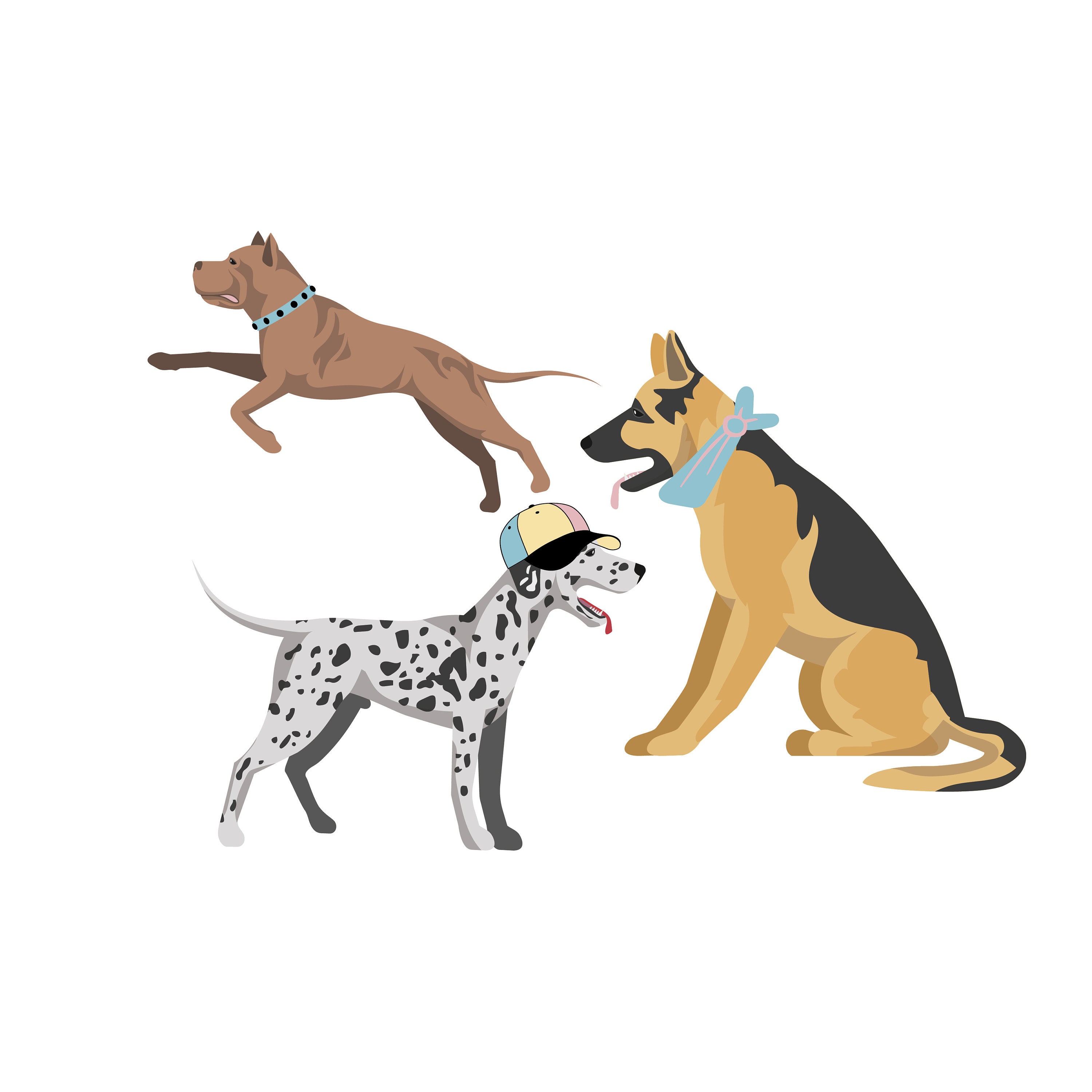 Love Dogs Clipart Dog Clipart Set Dogs Dachshund Bones - Etsy