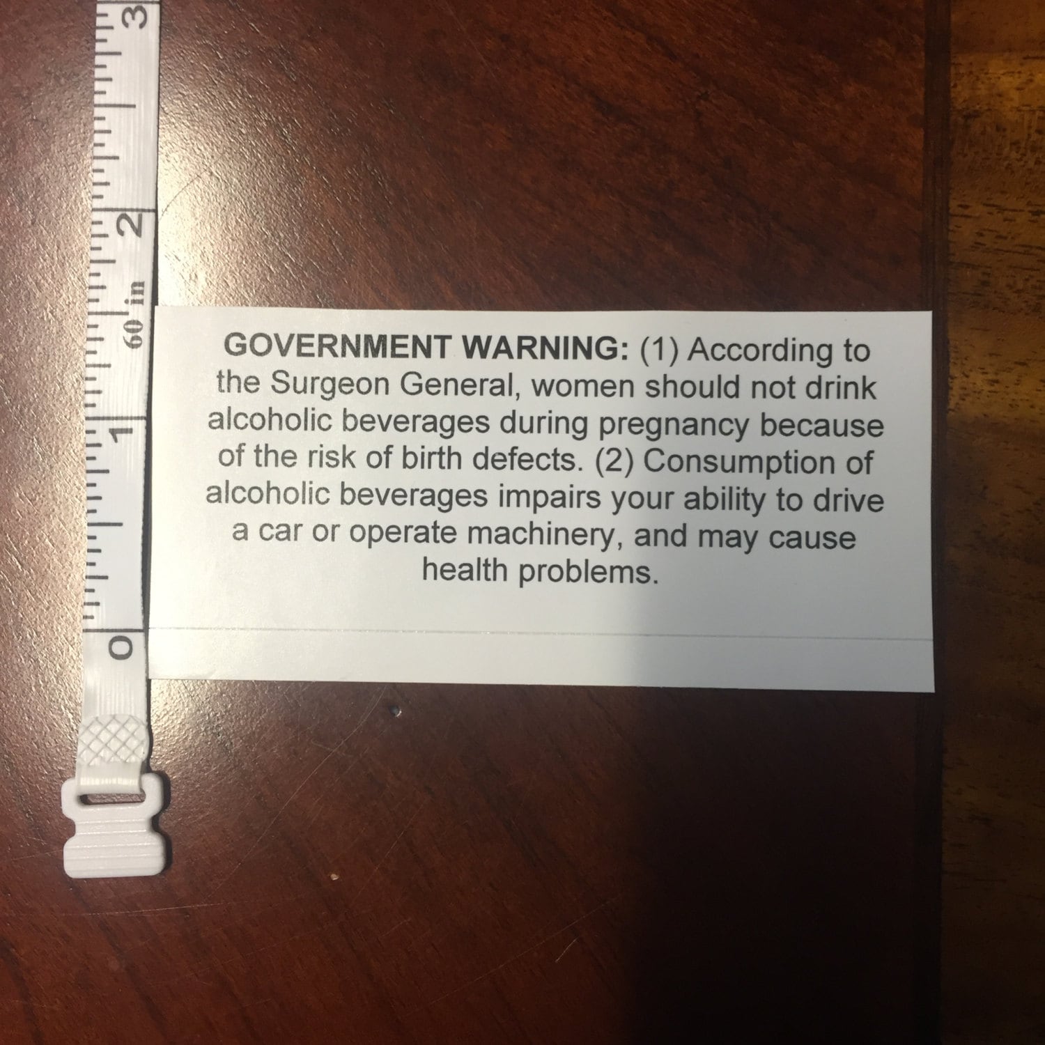 Growler Alcohol Government Warning Label - Etsy