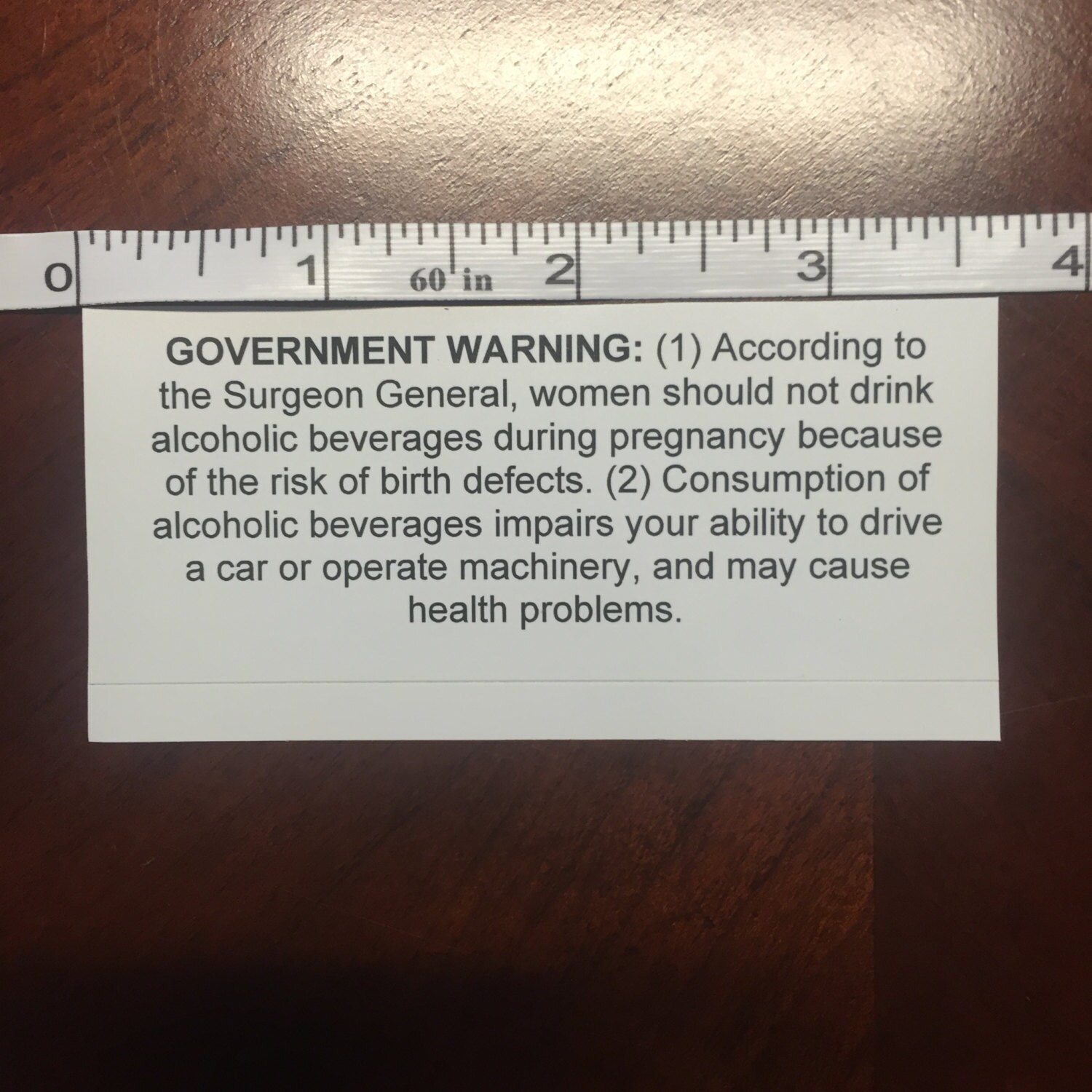 Growler Alcohol Government Warning Label - Etsy