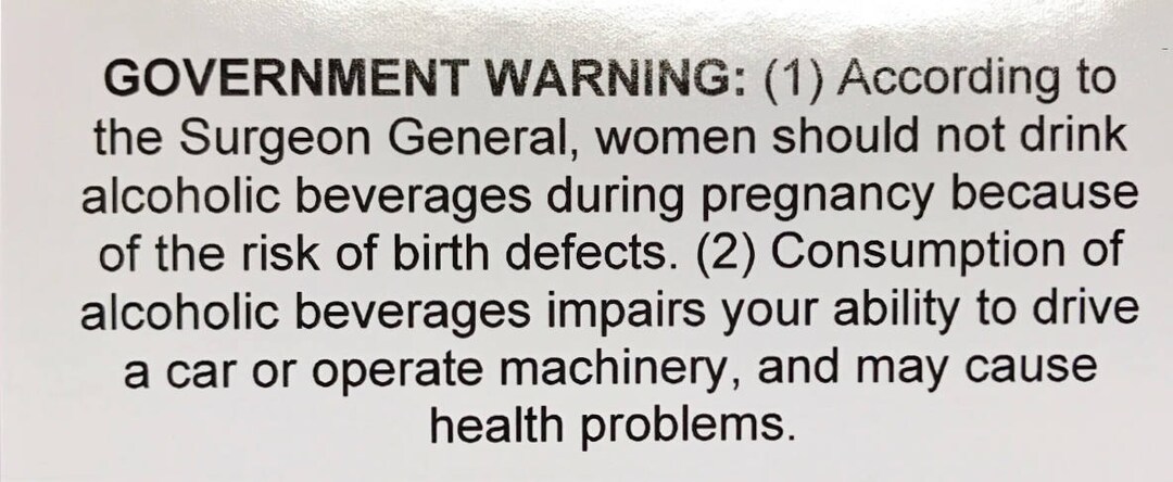 Growler Alcohol Government Warning Label - Etsy
