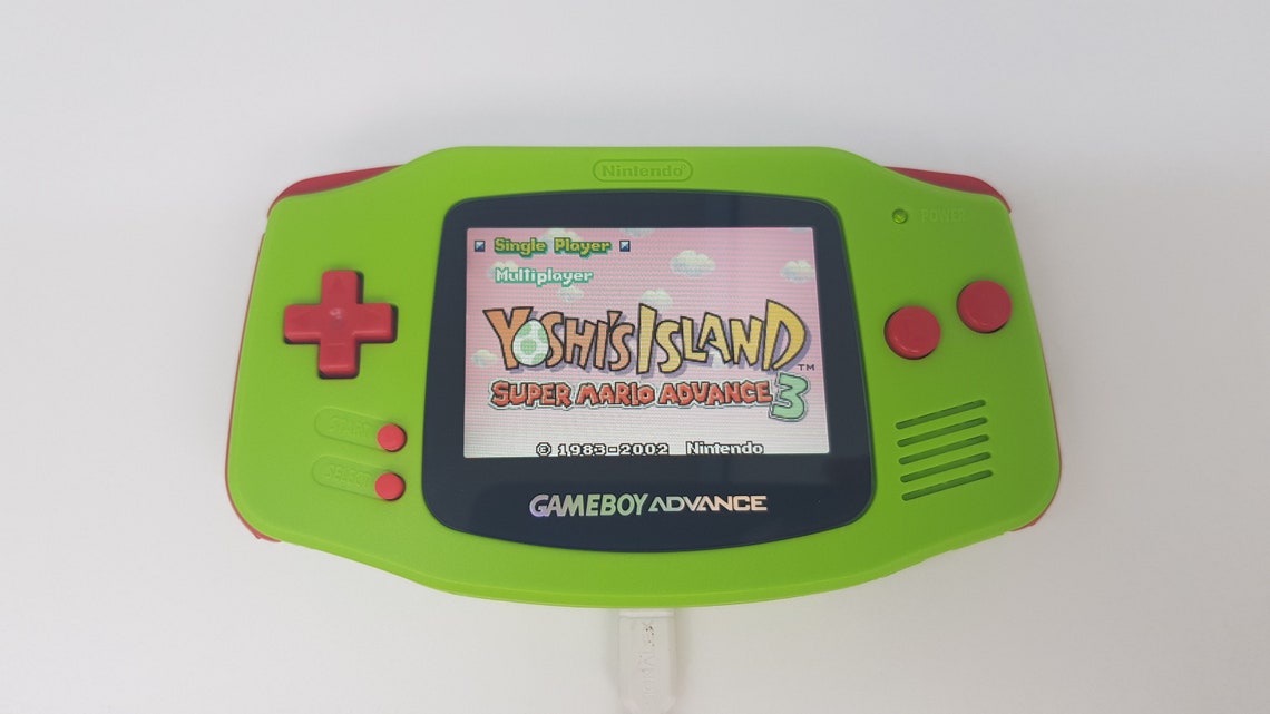Gameboy Advance GBA Green / Red Backlight IPS V2 | Etsy
