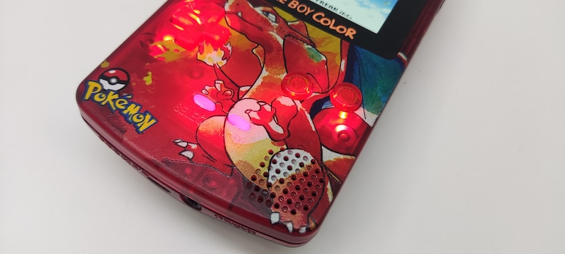 Gameboy Color AMOLED - Charizard - Voltage Regulator Amp Rechargeable ...