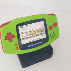 Gameboy Advance GBA Green / Red Backlight IPS V2 - Rechargeable Battery ...