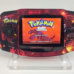 Gameboy Advance GBA Pokemon Groudon Themed Backlight V3 Laminated ...